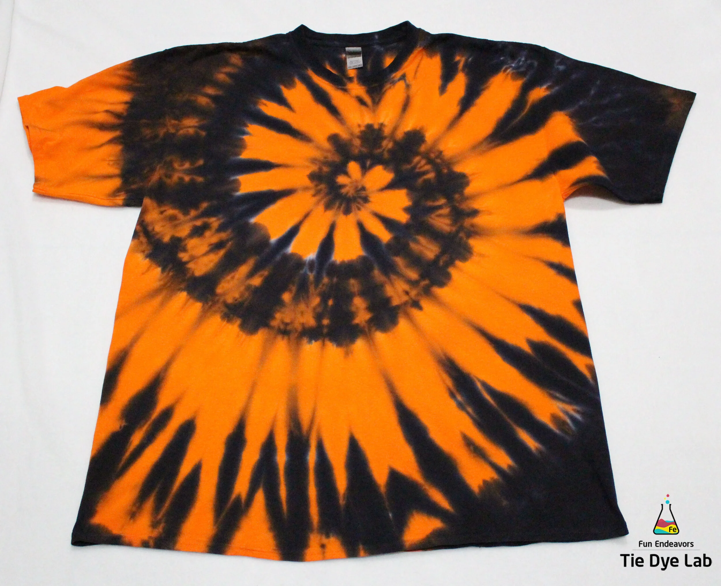 Orange tie dye shirt store